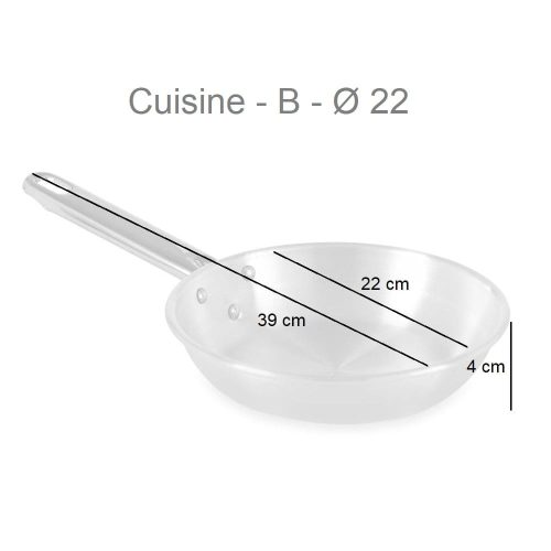 Sarten de aluminio puro con mango, para gas y horno, diferentes tamaños ...