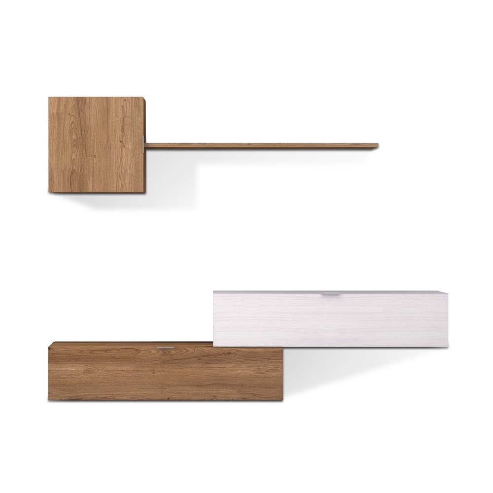 Conjunto salón, 2 muebles bajo con puerta, modulo 1 puerta y balda de ...