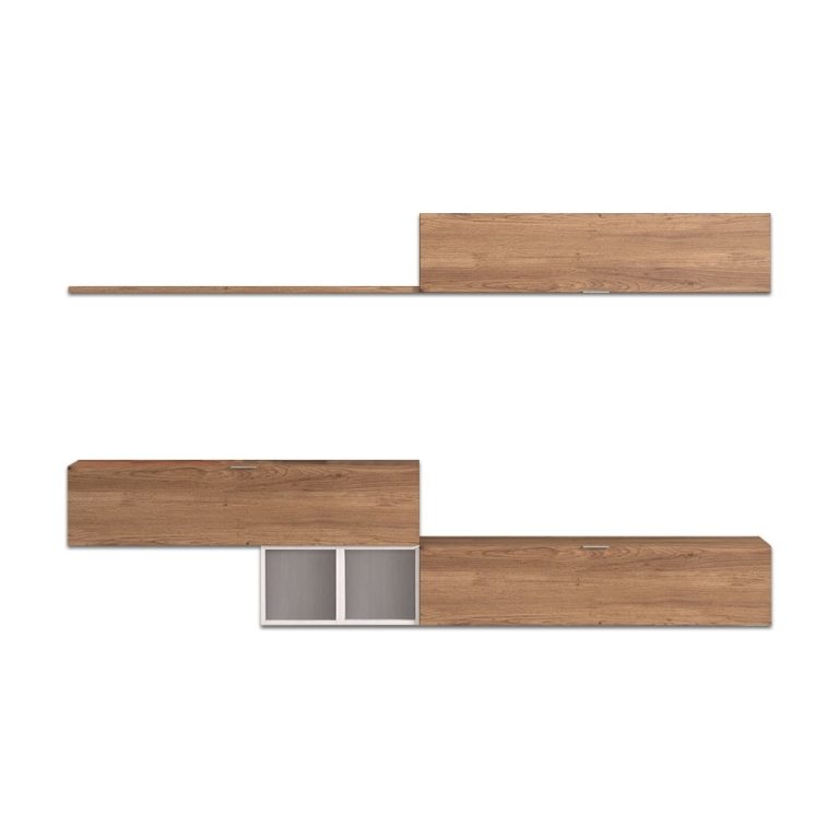 Juego salón 3 muebles horizontales 1 puerta, dos cubos y 1 balda ...