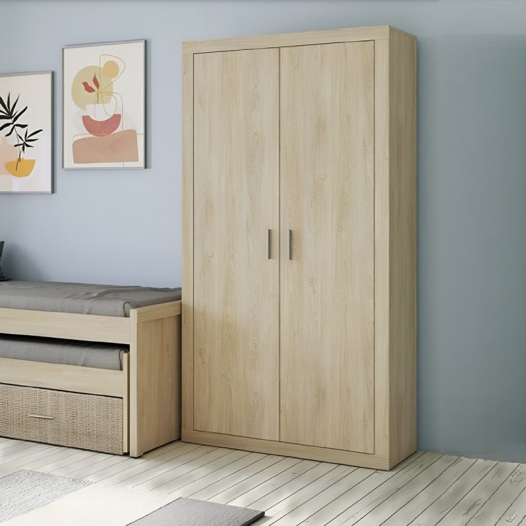 Armario juvenil 2 puertas batientes, 1 barra de colgar, 1 estante ...
