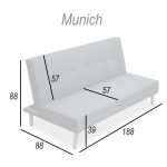 Sofá cama clic clac sin brazos - Munich - MEBLERO